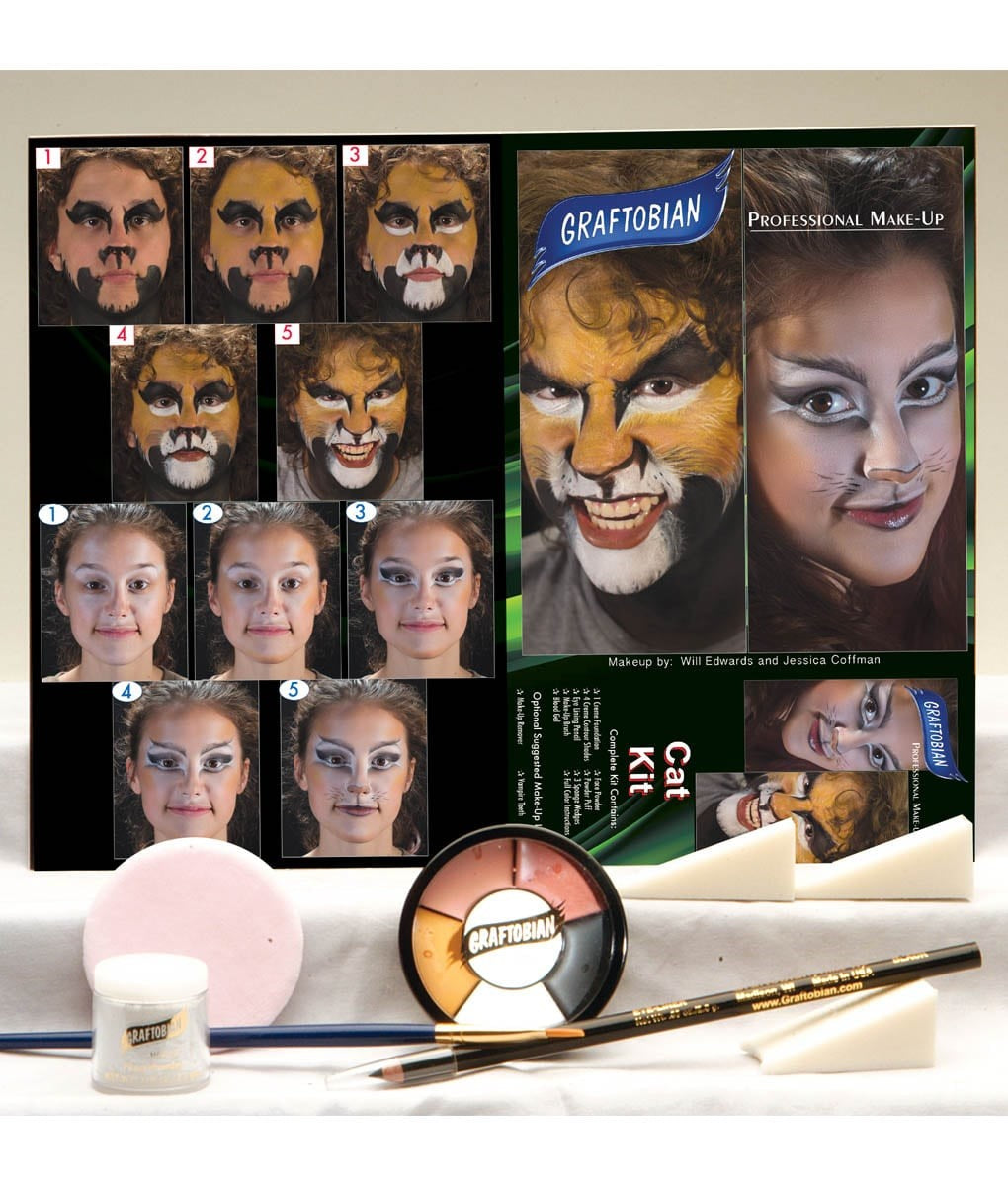 Cat Makeup Kit for Hollywood & Halloween Looks | Graftobian – Kate Party
